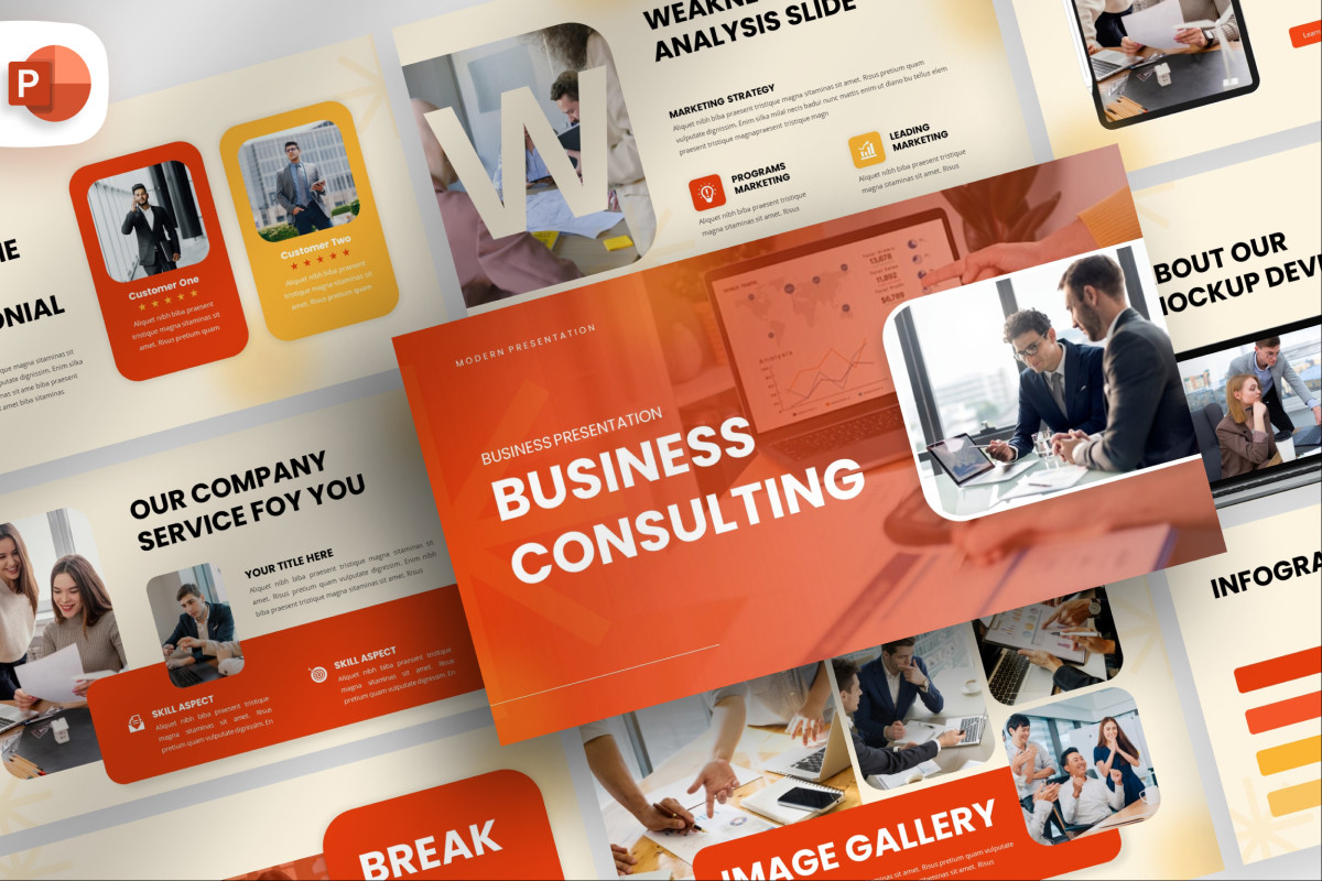 Business Consultant Presentation Template | Nulivo Market